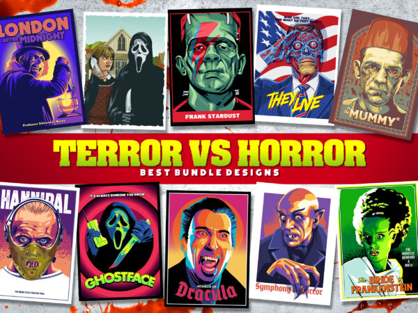 TERROR VS HORROR - Vector T-shirt Designs